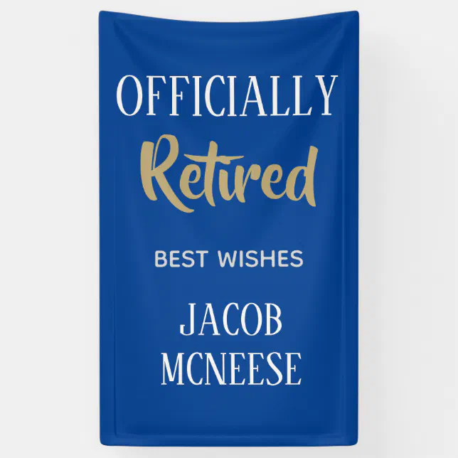 Officially retired CUSTOM banner | Zazzle