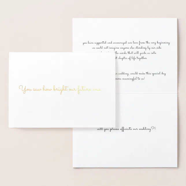 Officiant proposal card | Zazzle