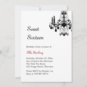 Offset Grand Ballroom Birthday Invitation (white) | Zazzle