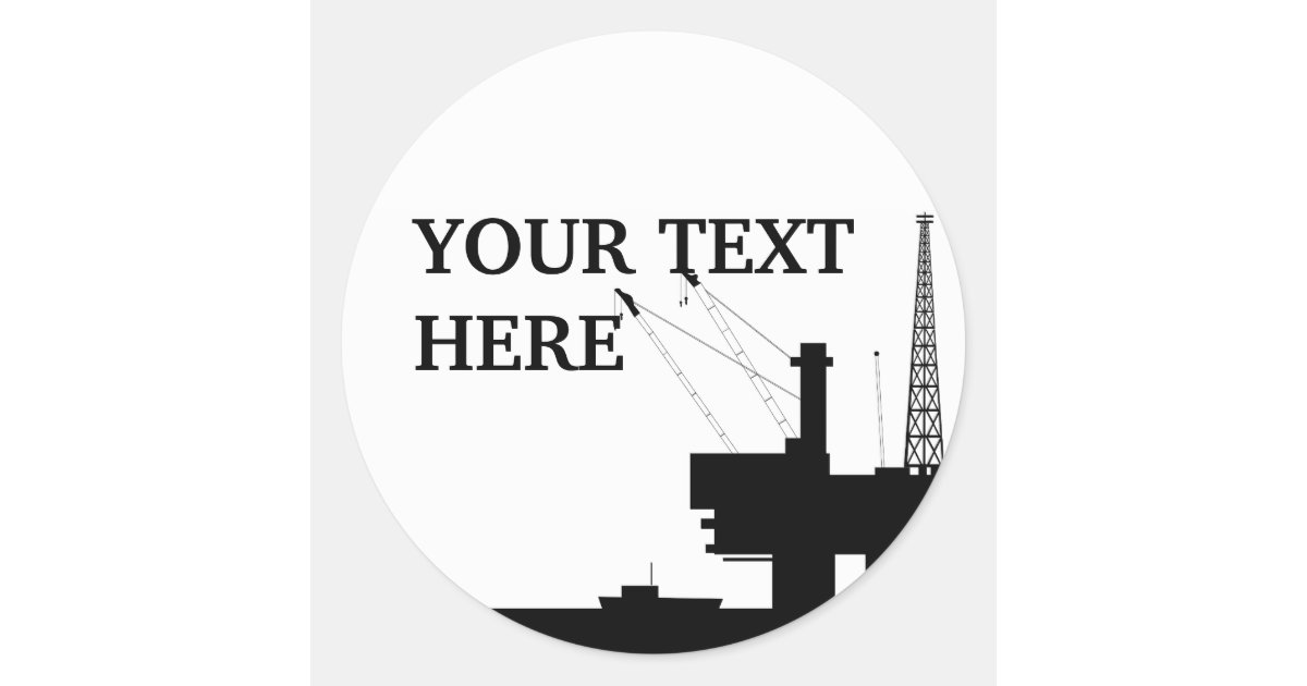 Offshore Oil Sticker Template | Zazzle