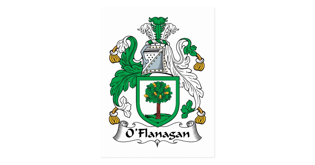 O'Flanagan Family Crest Postcard | Zazzle.com