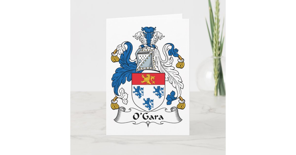 O'Gara Family Crest Card | Zazzle