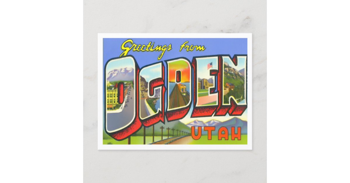 Ogden, Utah Big Letters Postcard | Zazzle