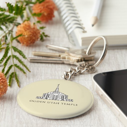Ogden Utah Temple. keychain | Zazzle
