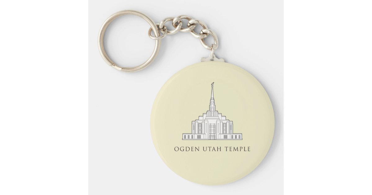 Ogden Utah Temple. keychain | Zazzle
