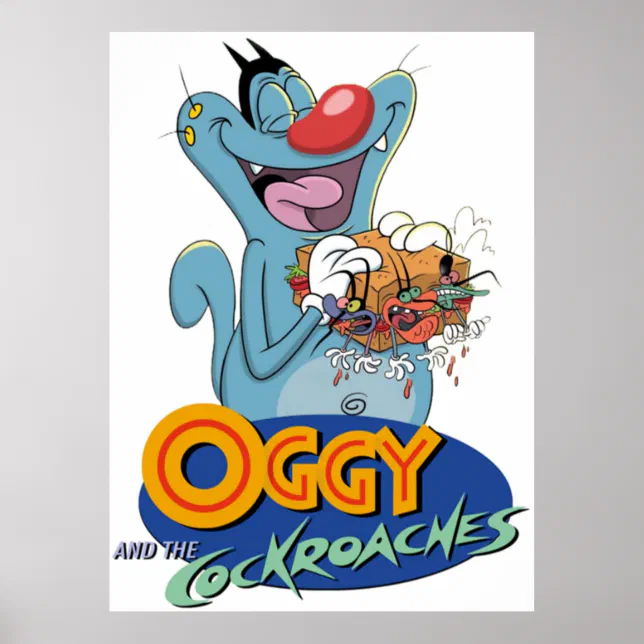 Oggy and the cockroaches poster | Zazzle