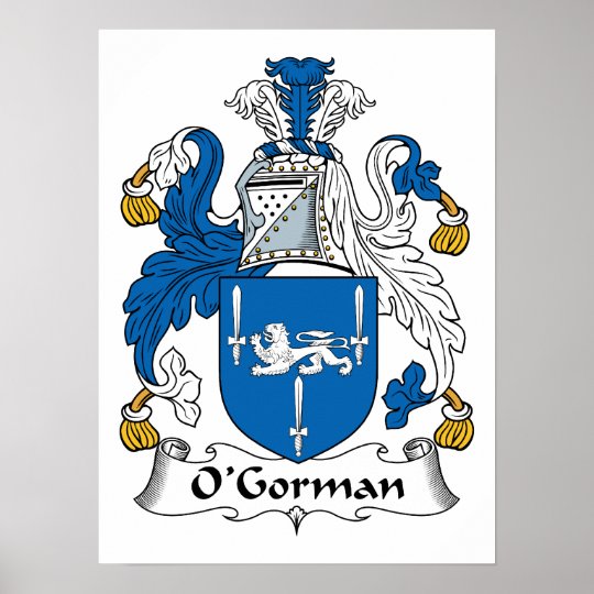 O'Gorman Family Crest Poster | Zazzle.com