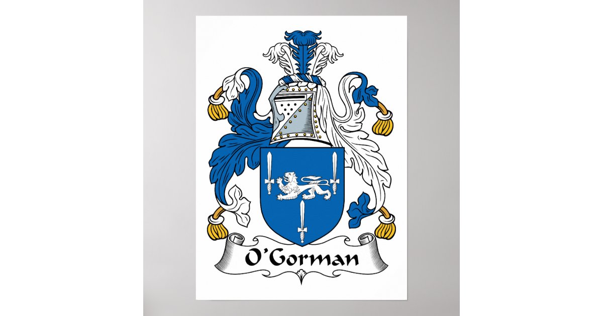O'Gorman Family Crest Poster | Zazzle