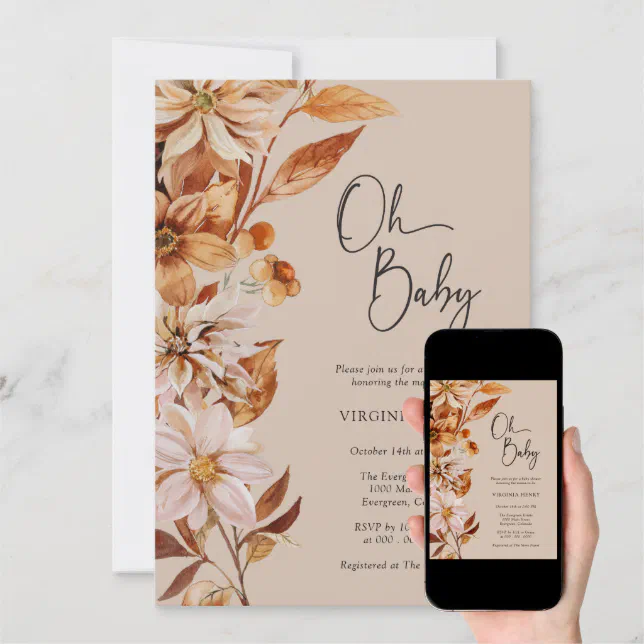 Oh Baby Baby Shower Invitation | Zazzle