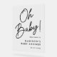 Oh Baby Black Script Baby Shower Welcome Acrylic Sign | Zazzle