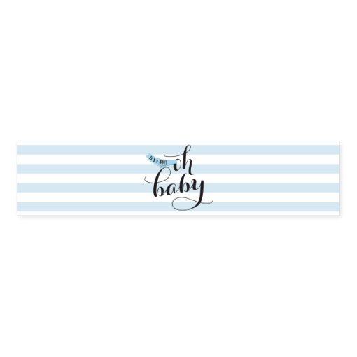 Oh Baby Blue Stripes Napkin Band | Zazzle