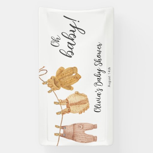 Oh Baby Gender Neutral Baby Shower Banner | Zazzle