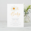 Oh Baby Modern Daisy Gender Neutral Baby Shower Invitation | Zazzle