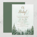 Oh Baby Pine Tree Forest Baby Shower Invitation | Zazzle