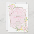 Oh Baby Pink Floral Baby Shower Crystal Frame Invitation | Zazzle