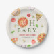 Oh Baby Pizza + Pacifiers Baby Shower Paper Plates | Zazzle