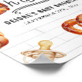 Oh Baby Pretzels & Pacifiers Baby Shower Welcome Poster | Zazzle