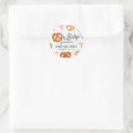 Oh Baby Pretzels & Pacifiers Neutral Baby Shower Classic Round Sticker ...