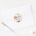 Oh Baby Pretzels & Pacifiers Neutral Baby Shower Classic Round Sticker ...