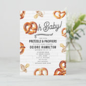 Oh Baby Pretzels & Pacifiers Neutral Baby Shower Invitation | Zazzle