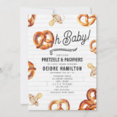 Oh Baby Pretzels & Pacifiers Neutral Baby Shower Invitation | Zazzle