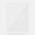 Oh Baby Script Baby Shower Welcome Acrylic Sign | Zazzle