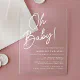 Oh Baby Script Minimalist Baby Shower Acrylic Invitations | Zazzle