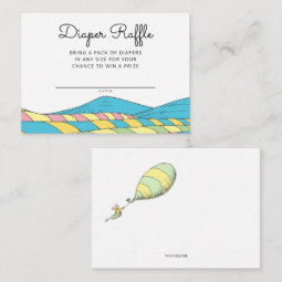 Oh, Baby, the Places You'll Go Baby Diaper Raffle Enclosure Card | Zazzle