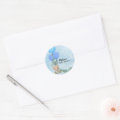 Oh Boy Blue Balloon Eucalyptus Cupcake Topper Classic Round Sticker ...