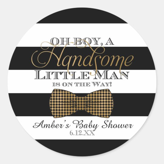 Oh Boy Handsome Little Man Stickers | Zazzle.com