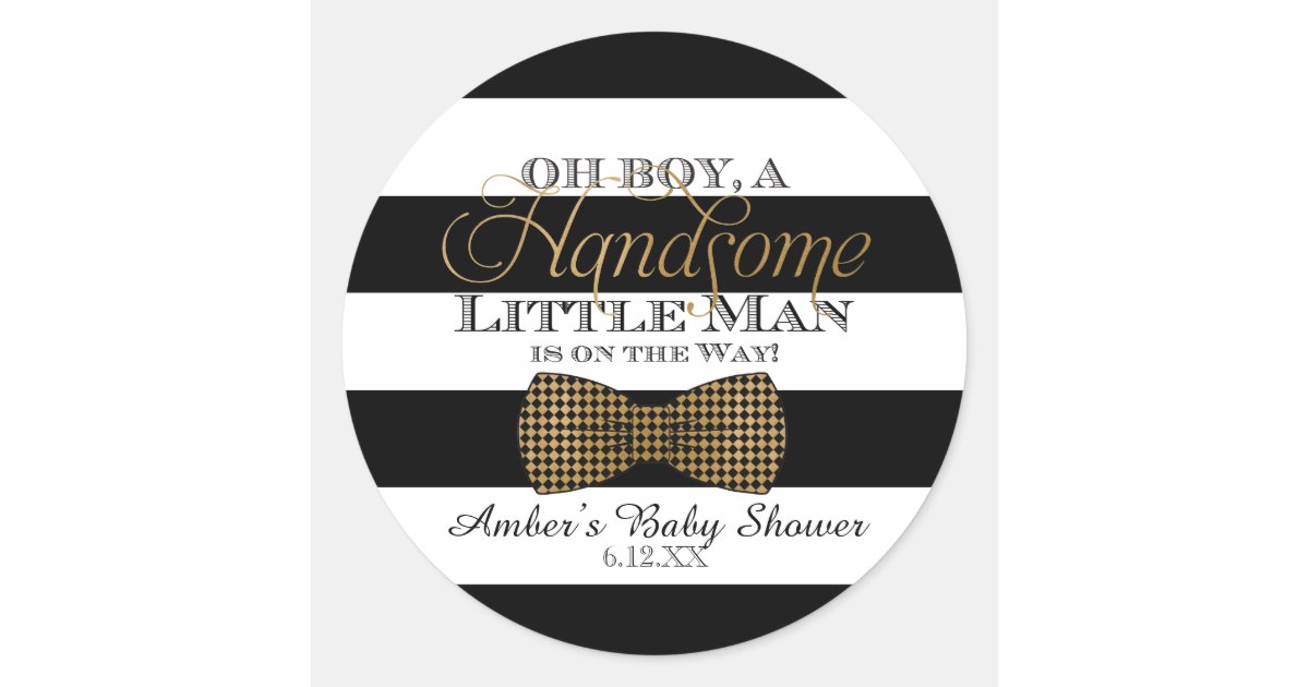 Oh Boy Handsome Little Man Stickers | Zazzle