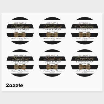 Oh Boy Handsome Little Man Stickers | Zazzle