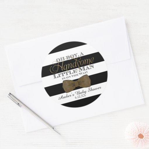 Oh Boy Handsome Little Man Stickers | Zazzle