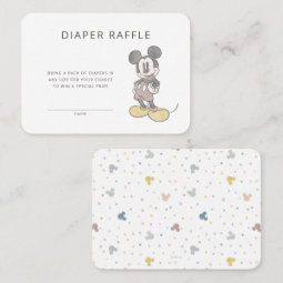Oh, Boy! Mickey Mouse | Diaper Raffle Insert Card | Zazzle