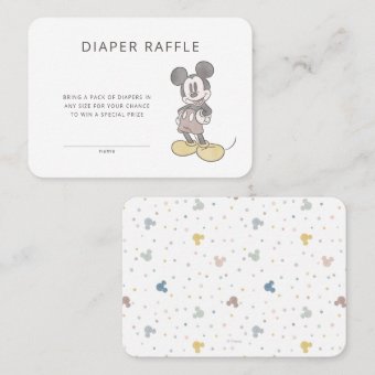 Oh, Boy! Mickey Mouse | Diaper Raffle Insert Card | Zazzle
