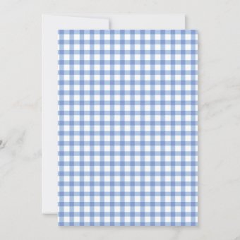 Oh Boy Modern Simple Blue Gingham Boy Baby Shower Invitation | Zazzle