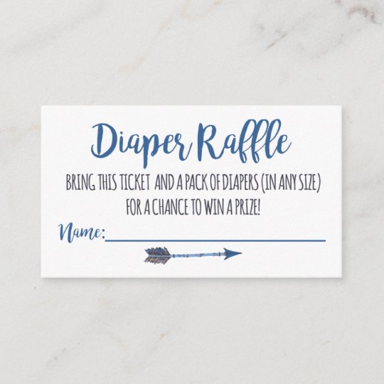 Oh Boy Tribal Diaper Raffle Tickets Enclosure Card | Zazzle.com