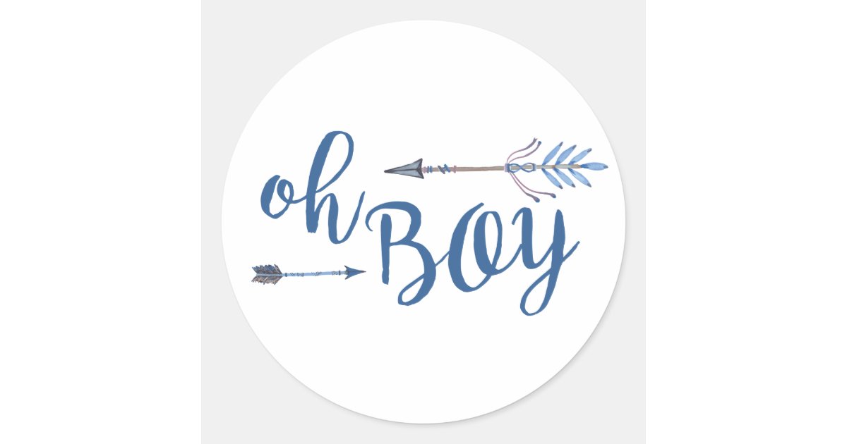 Oh Boy Tribal Sticker | Zazzle