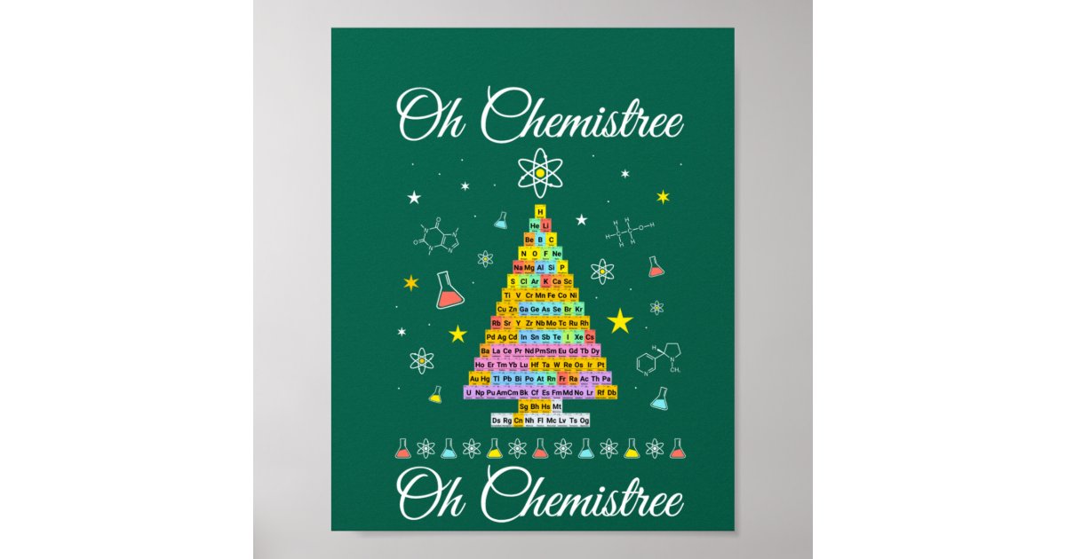 Oh Chemistree Colorful Periodic Table Elements Che Poster | Zazzle