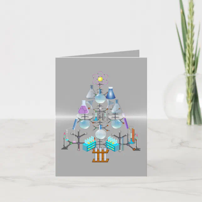 Oh Chemistry, Oh Chemist Tree Holiday Card | Zazzle