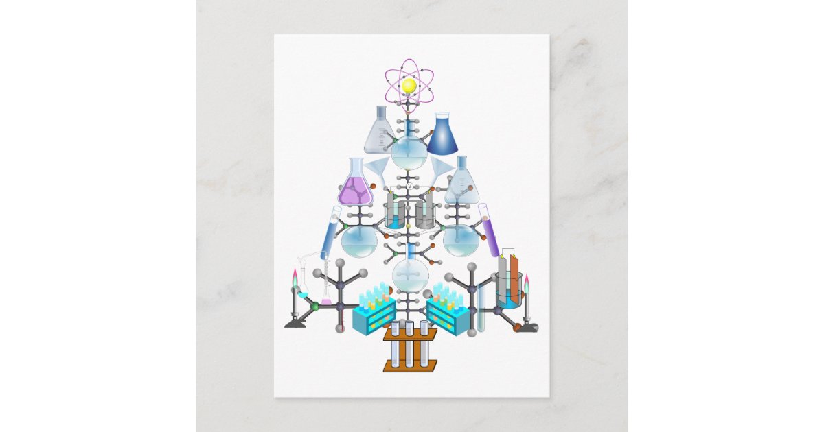 Oh Chemistry, Oh Chemist Tree Postcard | Zazzle
