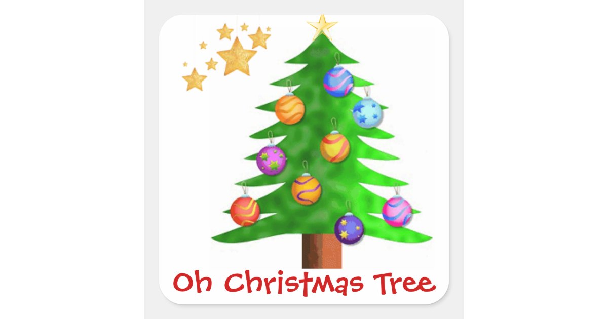 Oh Christmas Tree Stickers | Zazzle