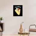 Oh Crepe Funny Food Pun Dark BG Poster | Zazzle