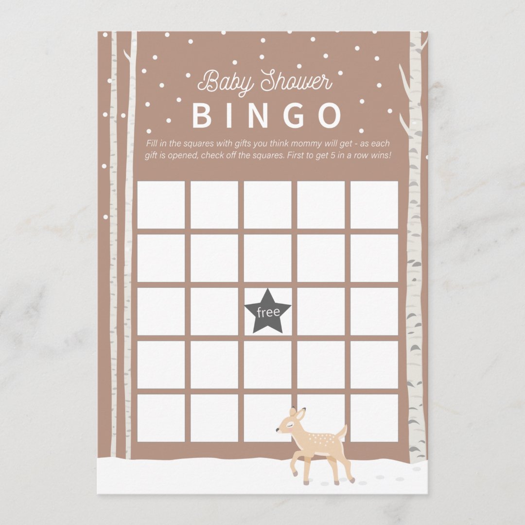 Oh Deer - BINGO Baby Shower Game Program | Zazzle