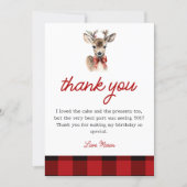 Oh Deer Christmas Deer Birthday Thank you Card | Zazzle