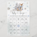 Oh Deer Woodland Winter Baby Shower Bingo Game | Zazzle