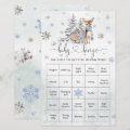 Oh Deer Woodland Winter Baby Shower Bingo Game | Zazzle