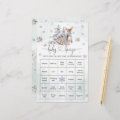 Oh Deer Woodland Winter Baby Shower Bingo Game | Zazzle