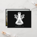 Oh Holy Night Angel Photo Black White Christmas | Zazzle