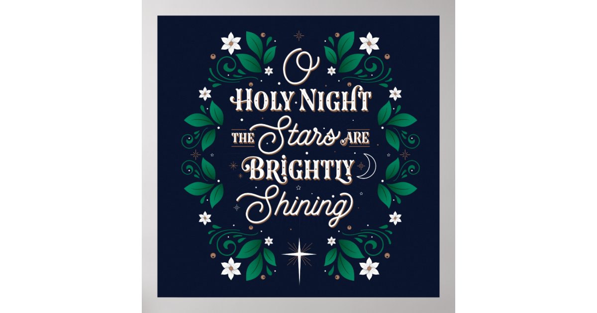 Oh Holy Night Poster 24x24 | Zazzle